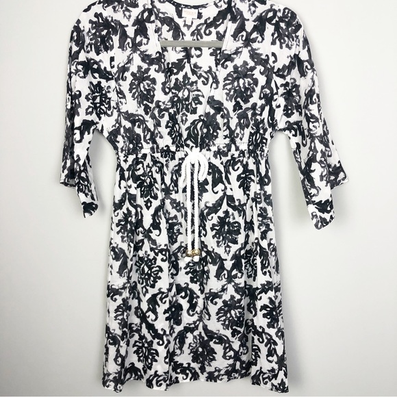Milly | Swim | Milly Cabana Black White Swimsuit Cover Up Dress Womens ...